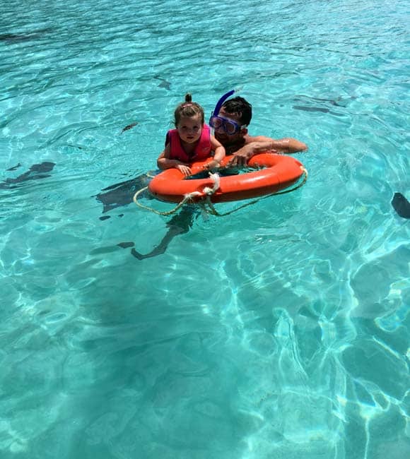 Relaxing on the Beach in Cook Islands with Your Little One